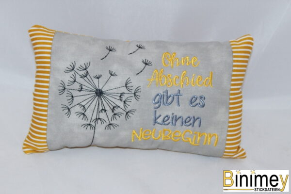 Stickdatei Sprüche Anfang Ende Abschied Neubeginn - Binimey