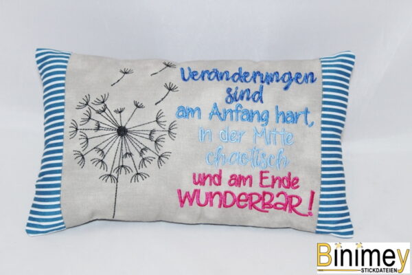 Stickdatei Sprüche Anfang Ende Abschied Neubeginn - Binimey