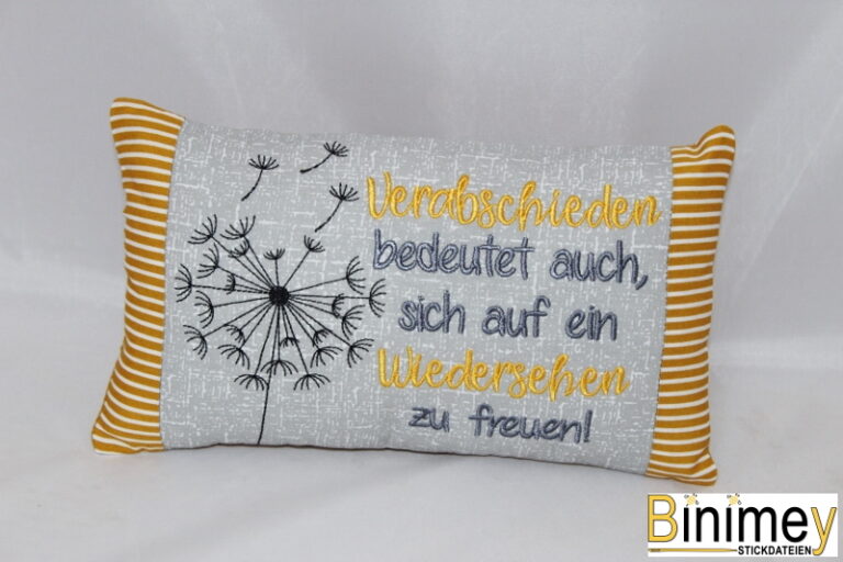 Stickdatei Sprüche Anfang Ende Abschied Neubeginn - Binimey